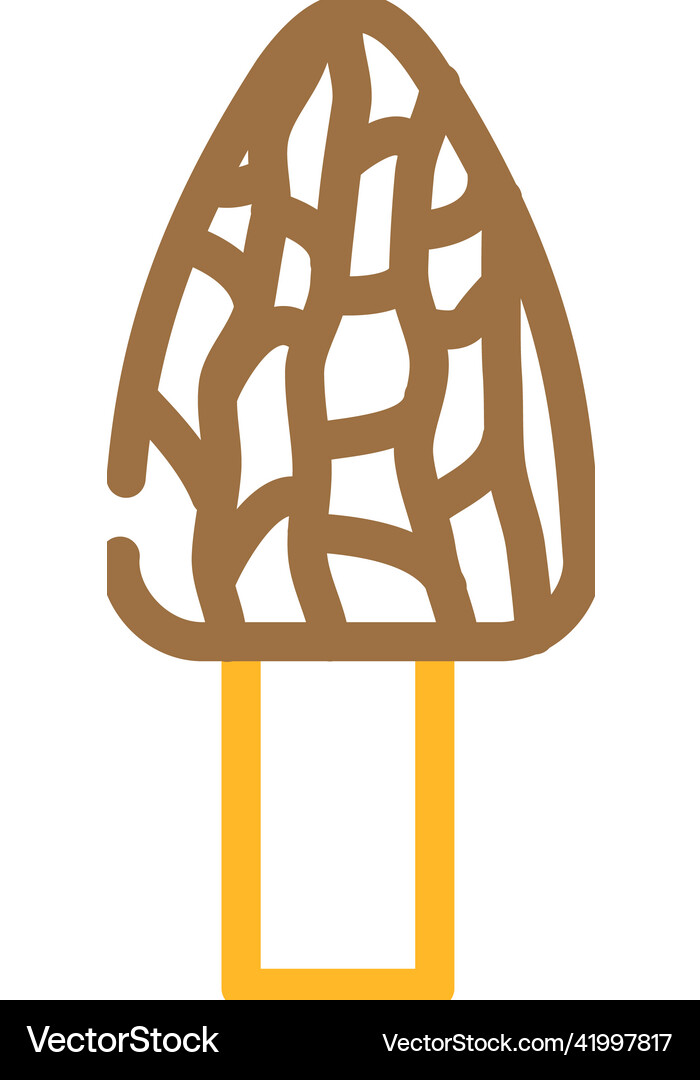 Morel mushroom color icon Royalty Free Vector Image