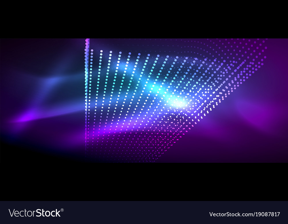 Neon light effects particles Royalty Free Vector Image