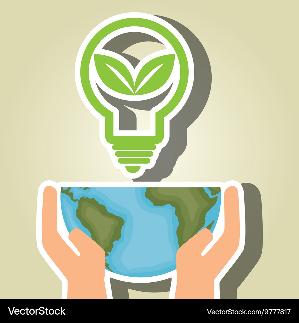 Planet and energy isolated icon design Royalty Free Vector