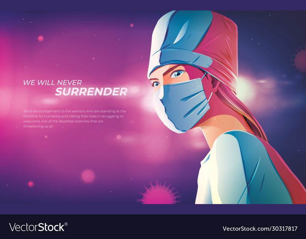 We will never surrender Royalty Free Vector Image