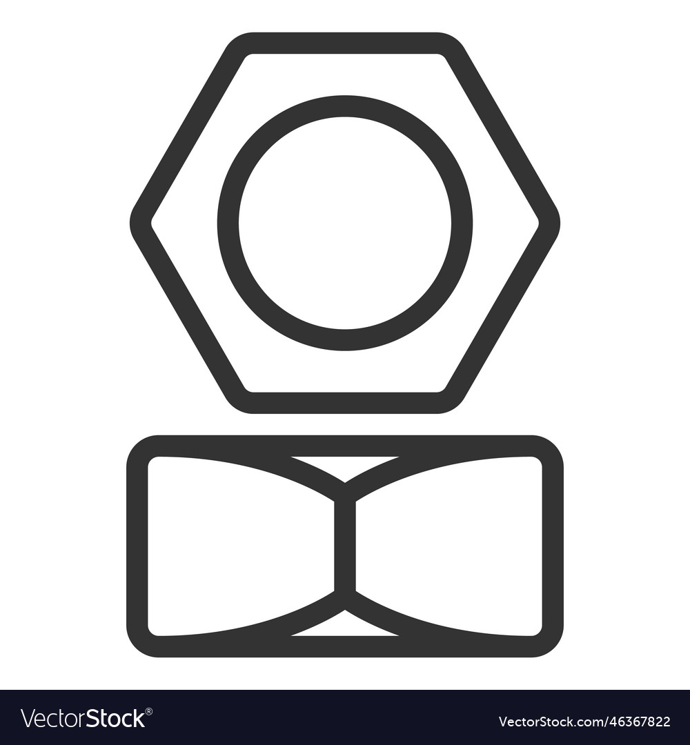 Construction nut Royalty Free Vector Image - VectorStock
