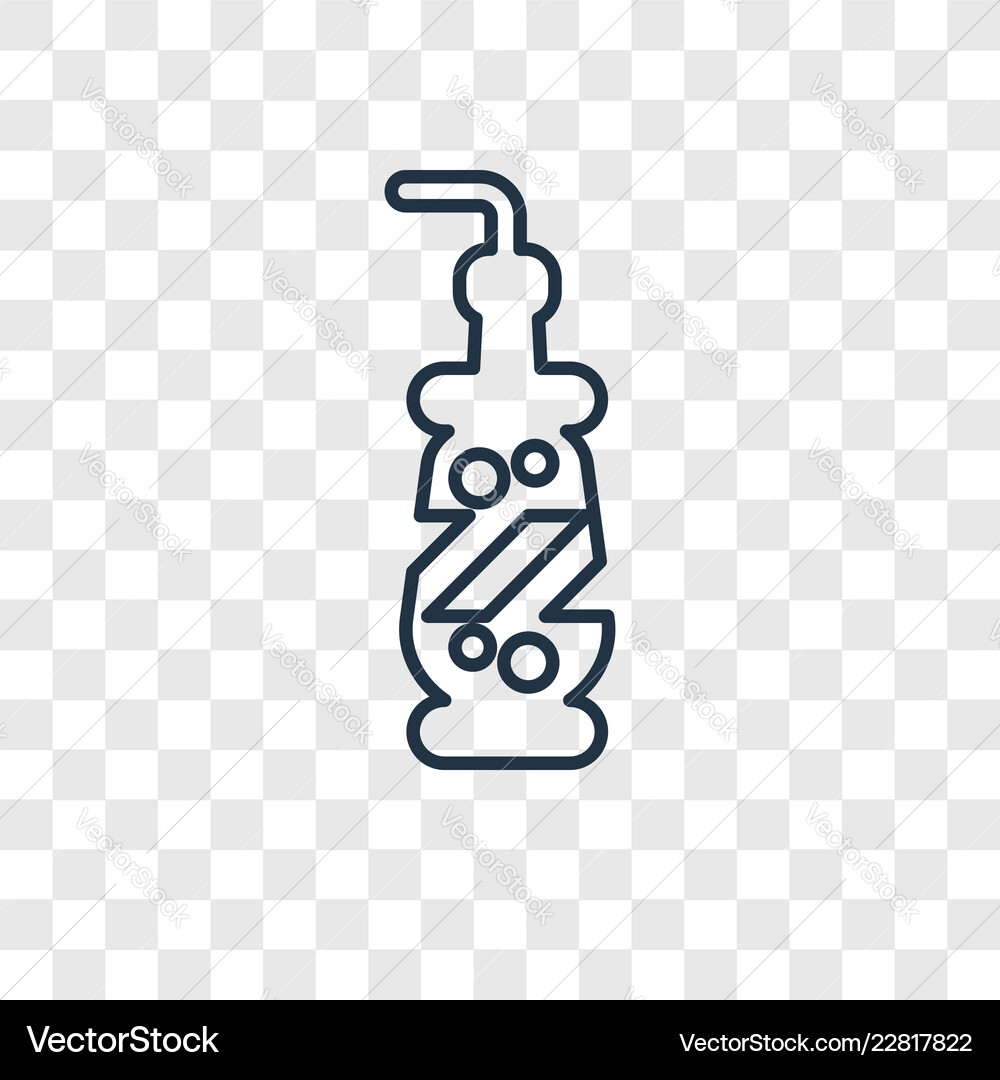 Drink concept linear icon isolated on transparent Vector Image