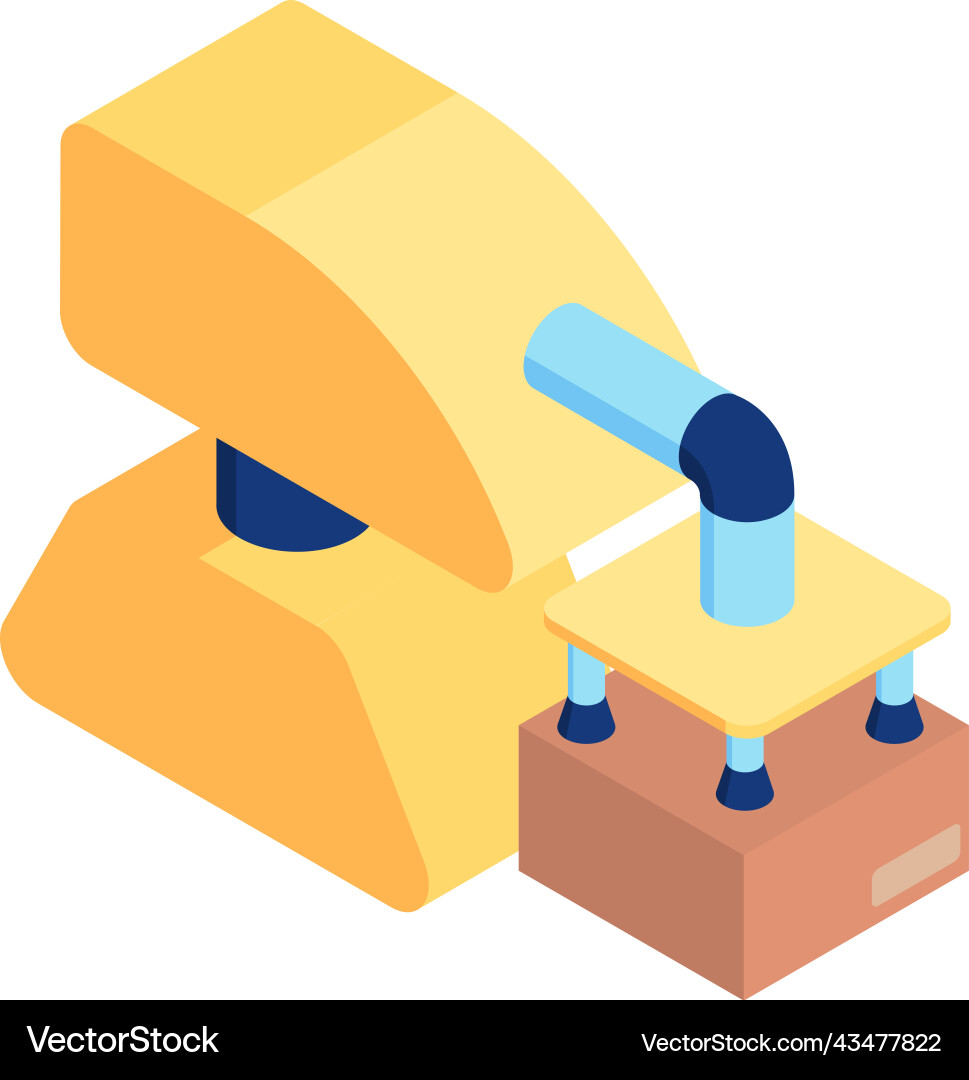 Laboratory Robot Automation Composition Royalty Free Vector