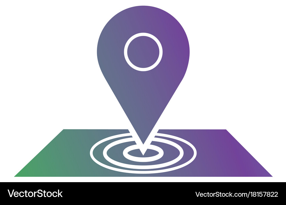 Line map with location symbol to destination Vector Image