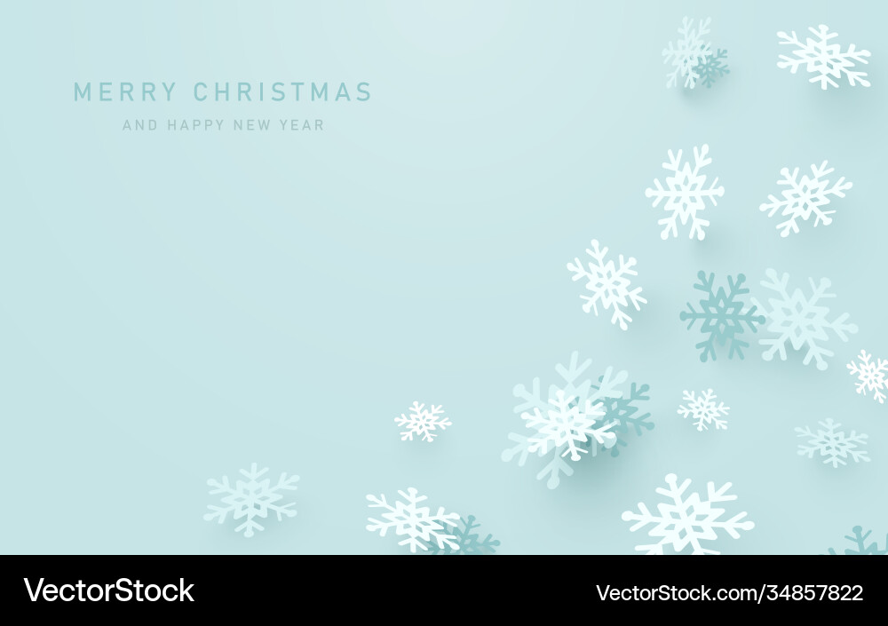 Modern abstract christmas snowflakes background Vector Image