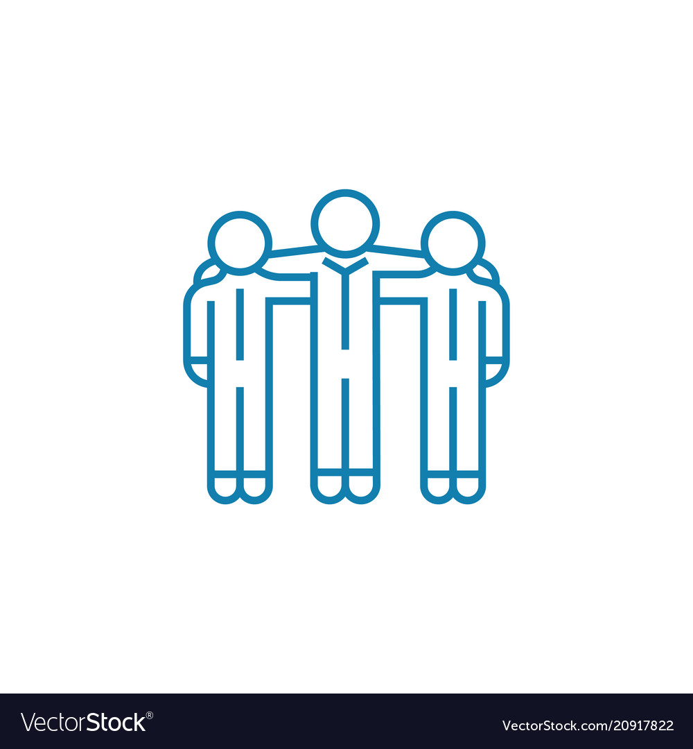 Project team linear icon concept project team Vector Image