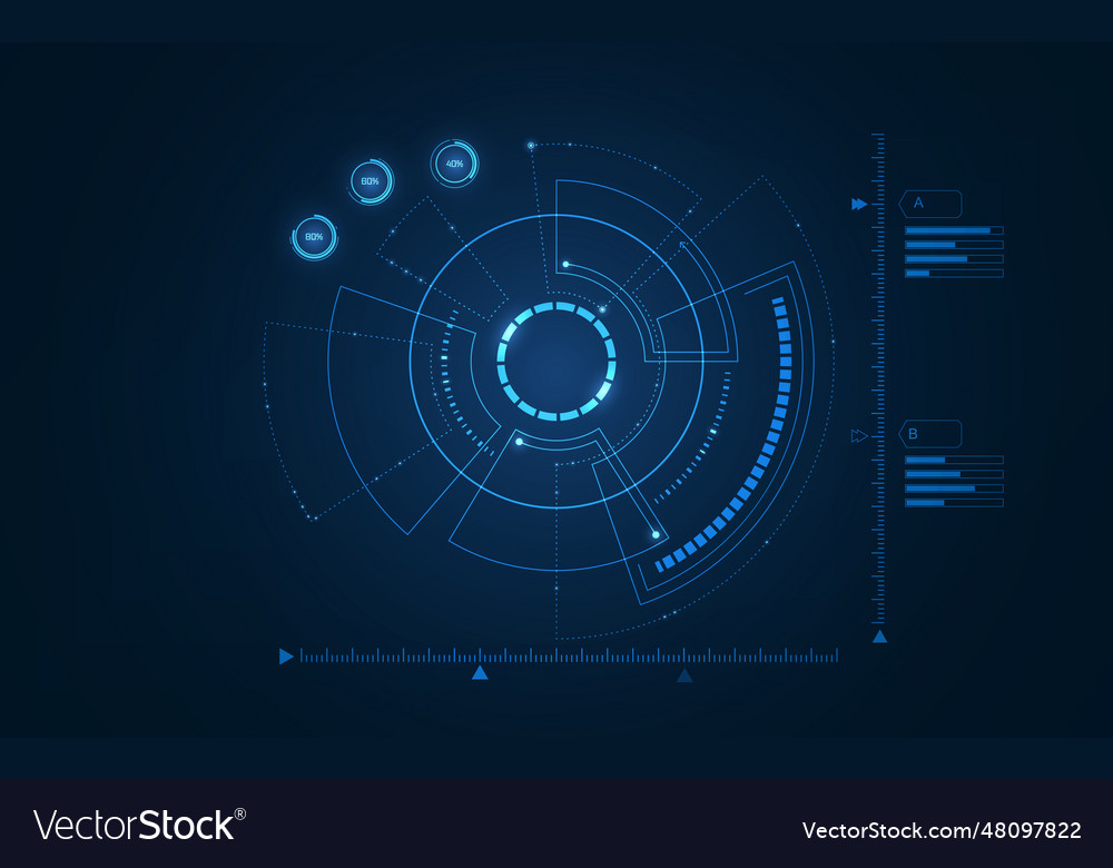 Sci fi futuristic user interface Royalty Free Vector Image Sci fi futuristic user interface Royalty Free Vector Image
