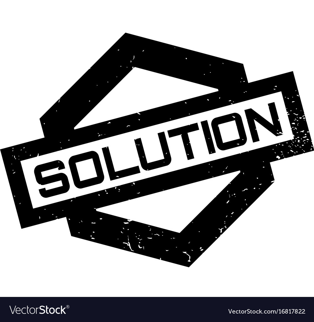 Solution rubber stamp Royalty Free Vector Image