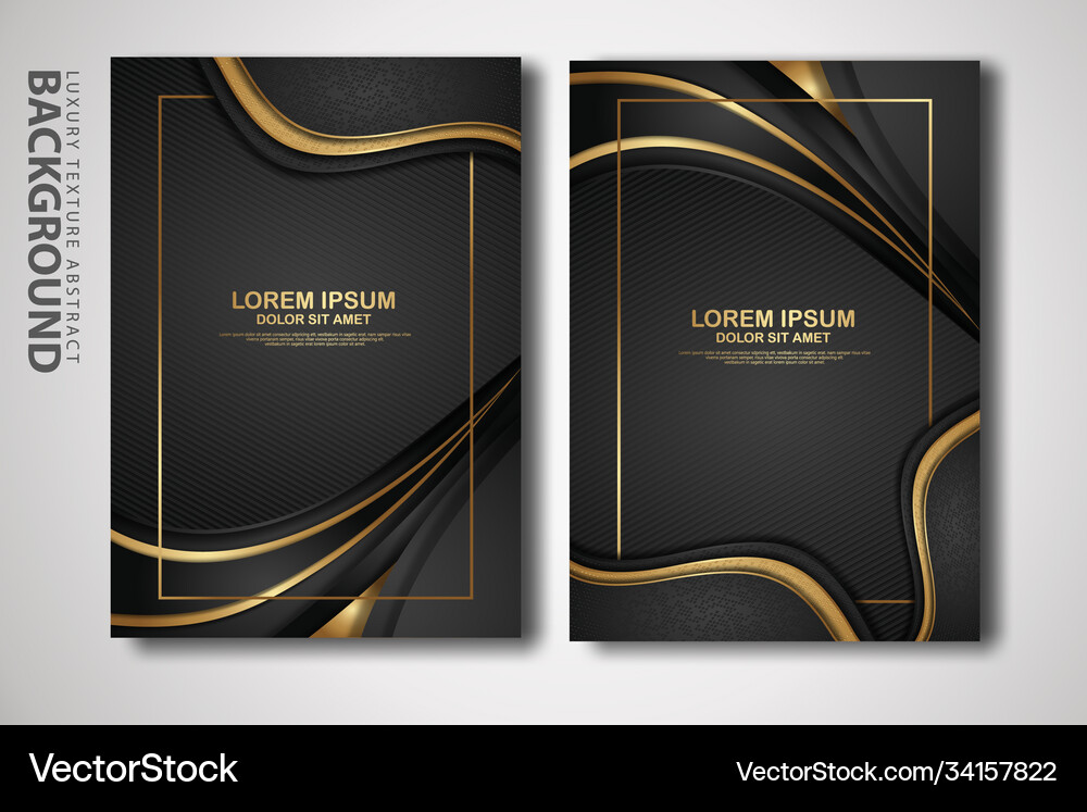 Two set cover design template with luxury Vector Image