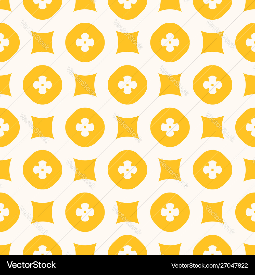 Yellow floral simple abstract seamless pattern Vector Image