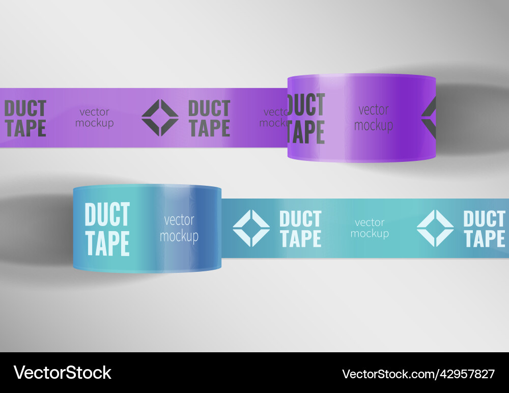 Colorful duct tape set Royalty Free Vector Image
