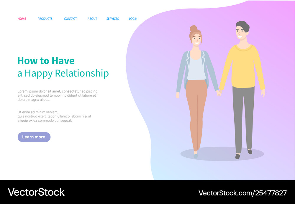 How to have happy relationship website Royalty Free Vector