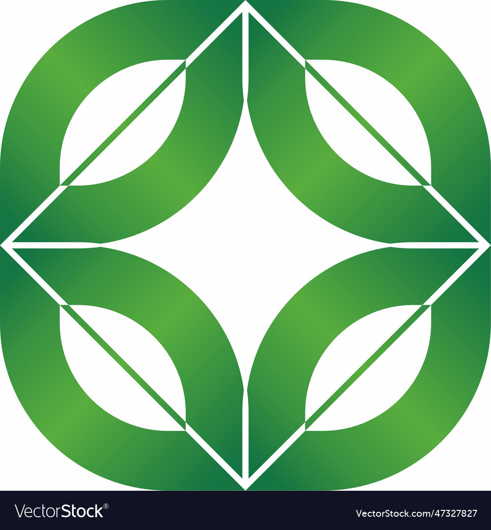 Infinity leaf logo Royalty Free Vector Image - VectorStock