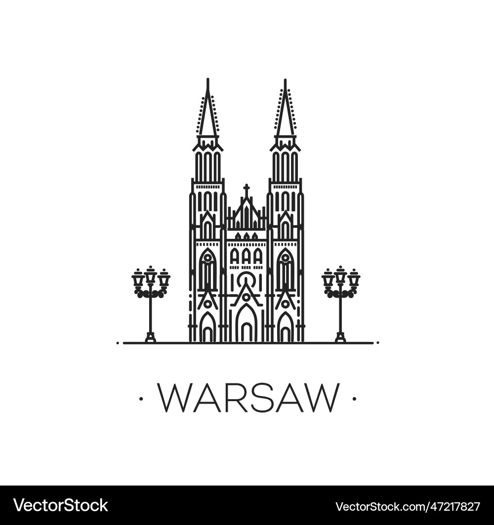 Landmark of poland Royalty Free Vector Image - VectorStock