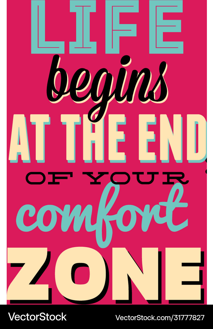 Motivational typography with geometric abstract Vector Image