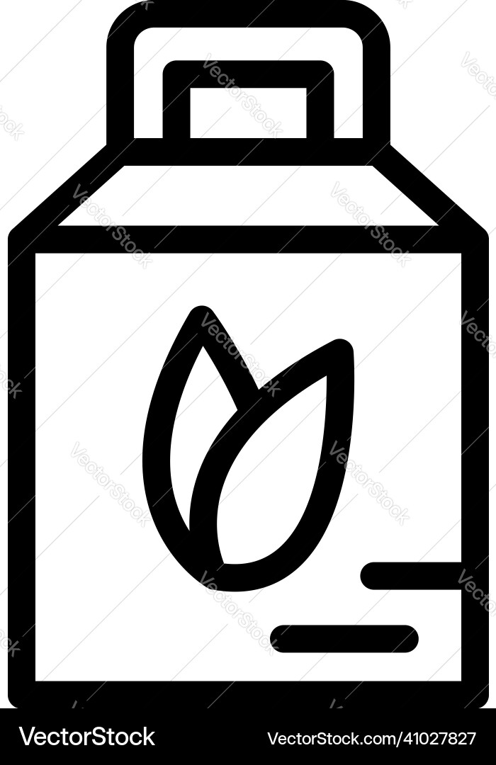 Paper pack icon outline potato packet Royalty Free Vector