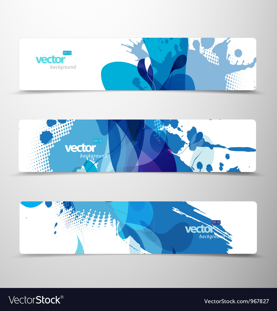 Set of abstract colorful web headers Royalty Free Vector