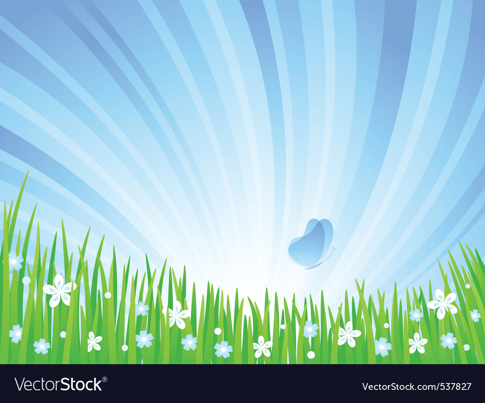 Spring meadow Royalty Free Vector Image - VectorStock