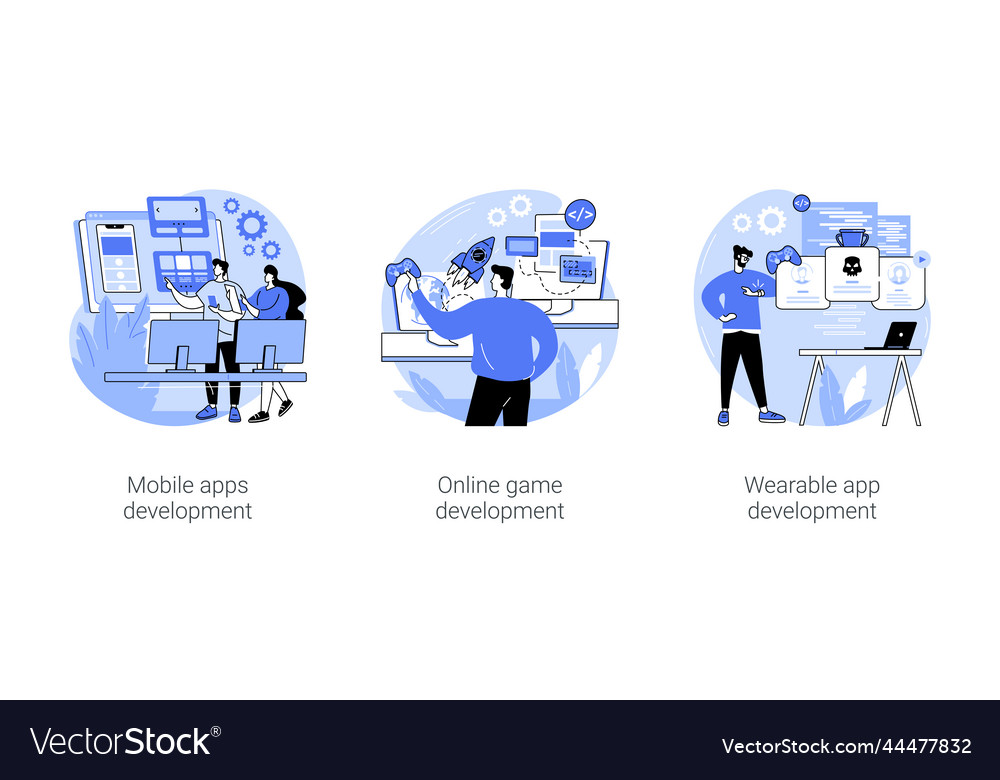 Application development isolated cartoon Vector Image