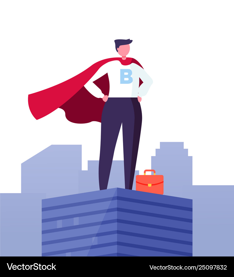 Big boss on top motivation ambition ceo manager Vector Image