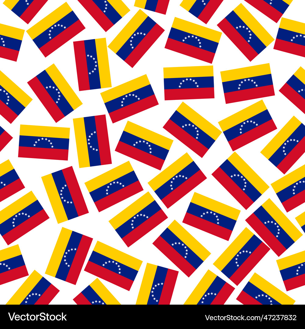 Bright pattern with flags of venezuela colorful Vector Image