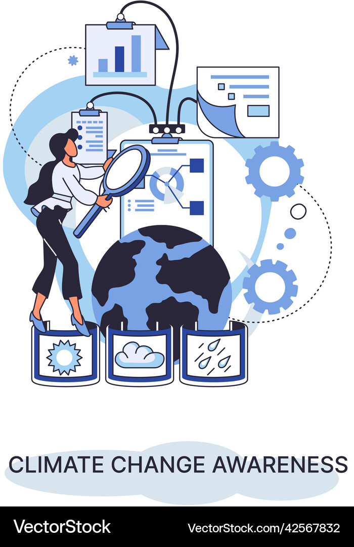 Change climate awareness metaphor saving planet Vector Image