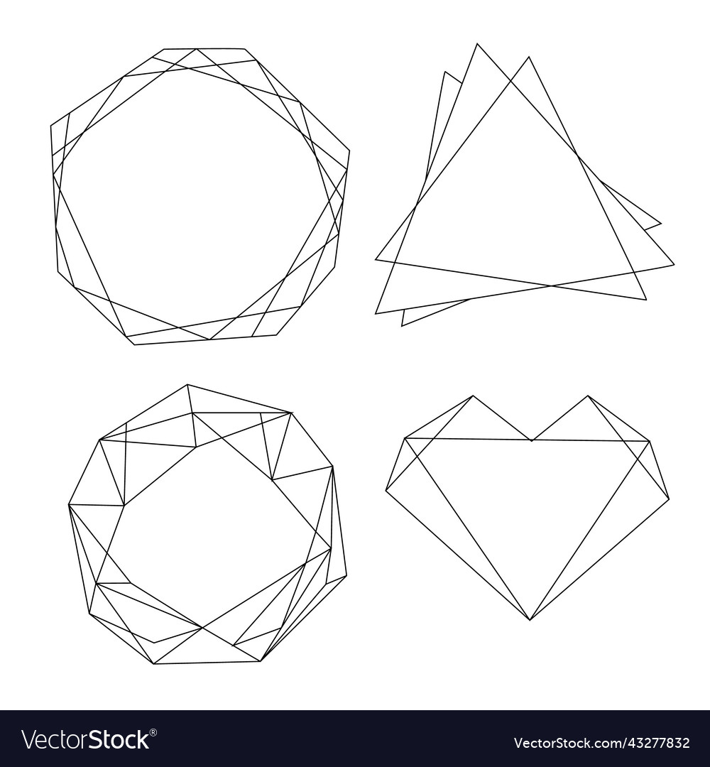 Geometric frames set Royalty Free Vector Image