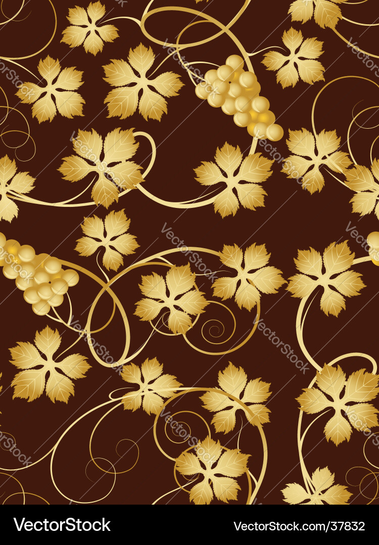 Grapevine seamless pattern Royalty Free Vector Image