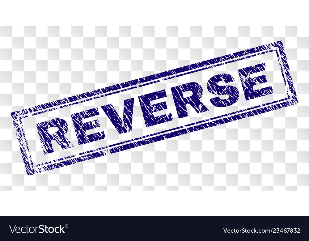 Scratched reverse rectangle stamp Royalty Free Vector Image