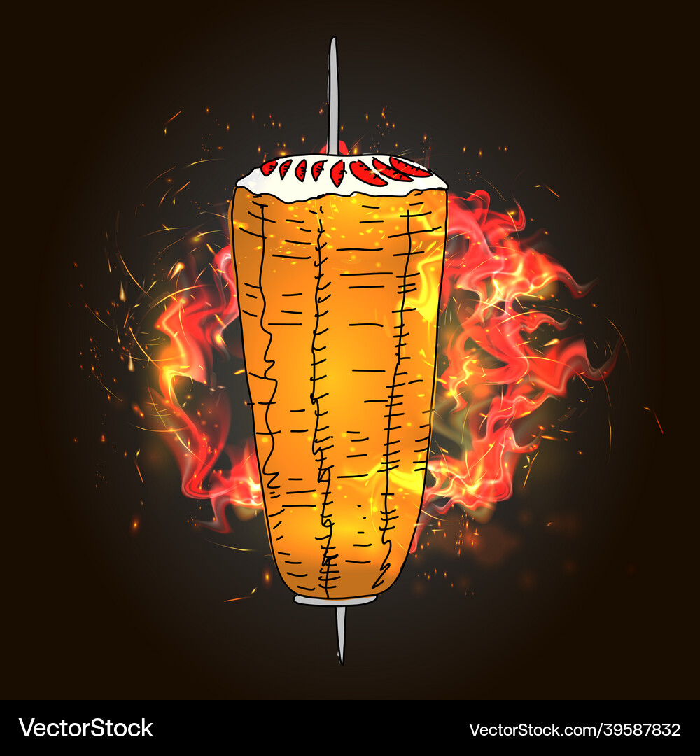 Shawarma logo for restaurants and markets Vector Image