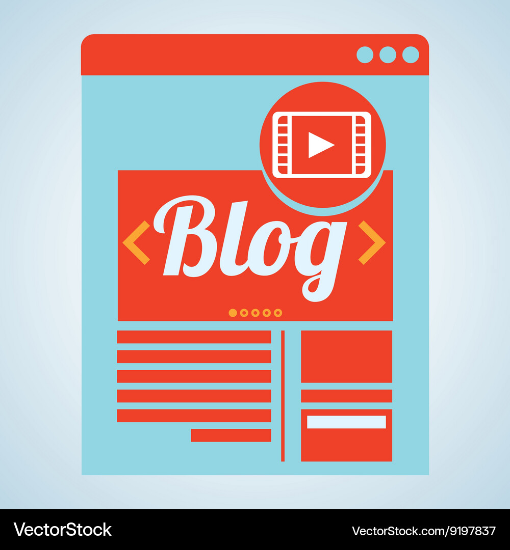 Blogging design social media icon isolated Vector Image