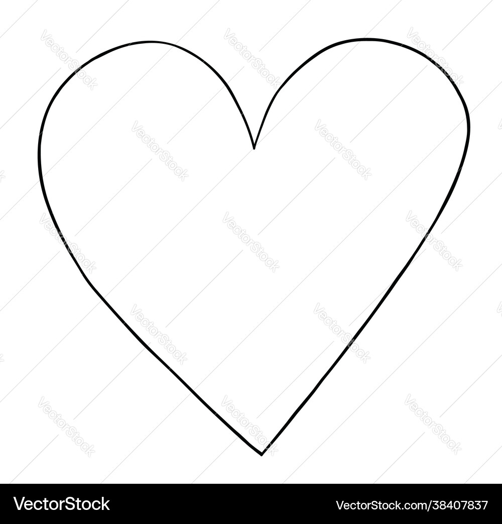 Cartoon heart symbol Royalty Free Vector Image
