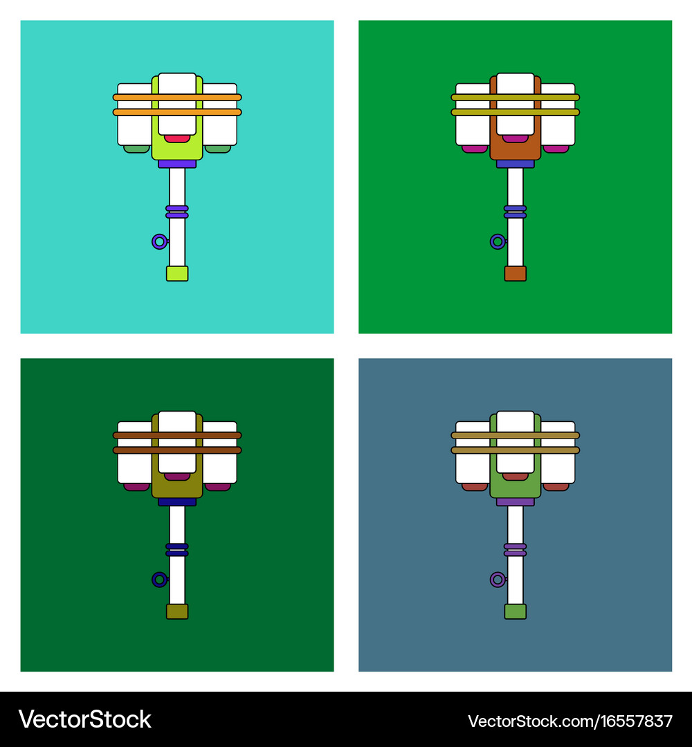 Flat icon design collection old anti tank grenade Vector Image