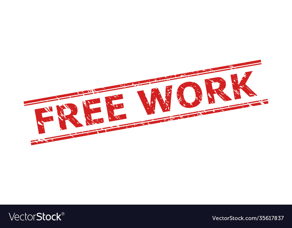 Free work watermark with grunged style and double Vector Image