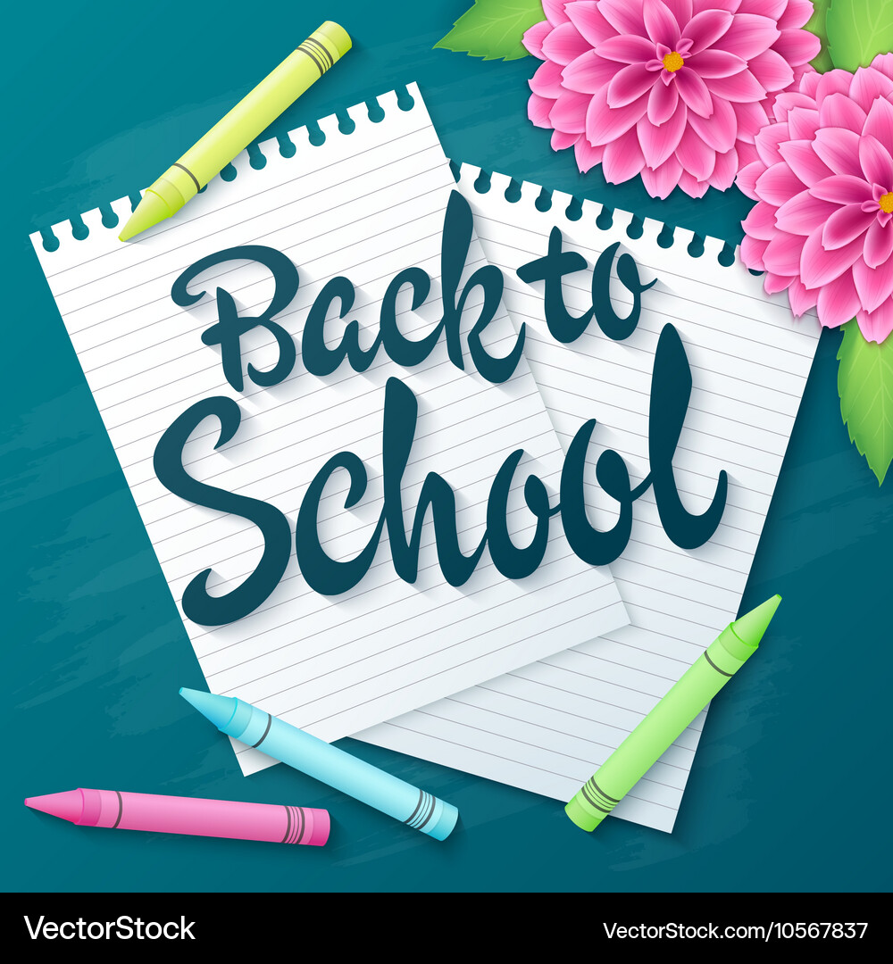 Hand drawn back to school lettering greetings Vector Image