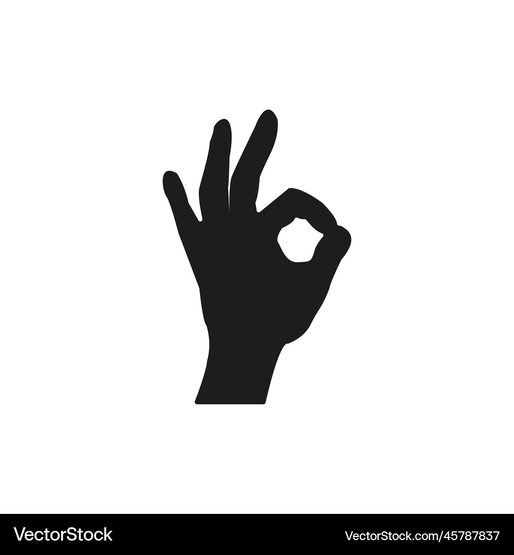 Menschliche Hand OK Symbol anzeigen Lizenzfreier Vektor