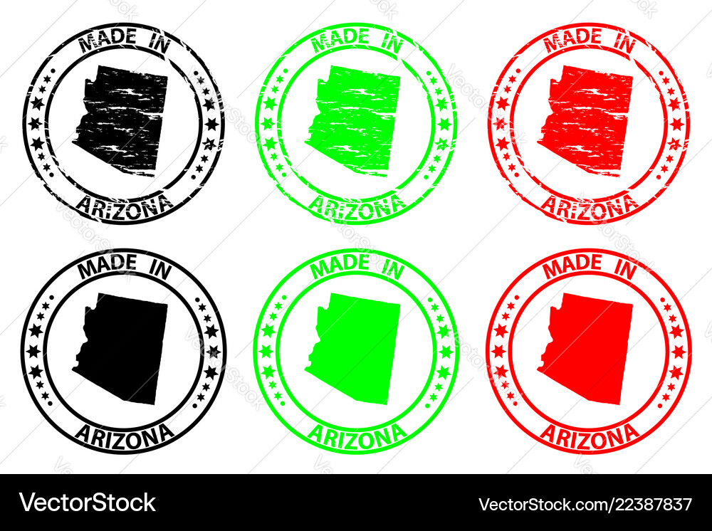 Made in arizona rubber stamp Royalty Free Vector Image