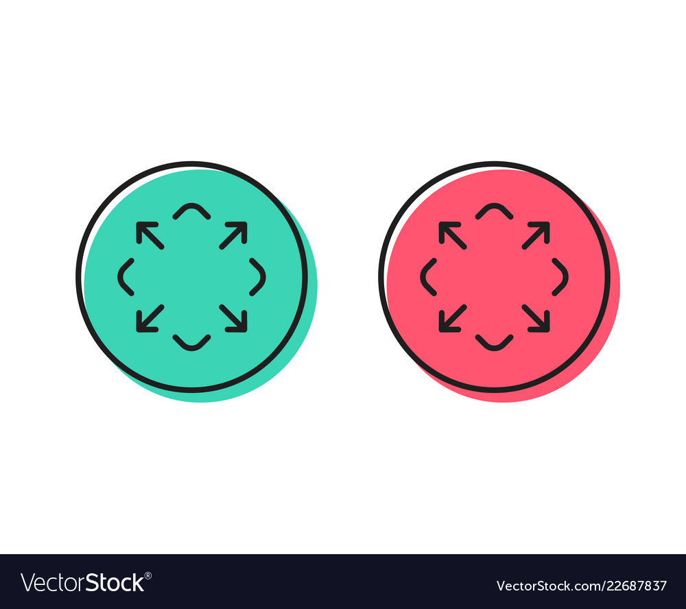 Maximize arrow line icon full screen sign Vector Image Maximize arrow line icon full screen sign Vector Image