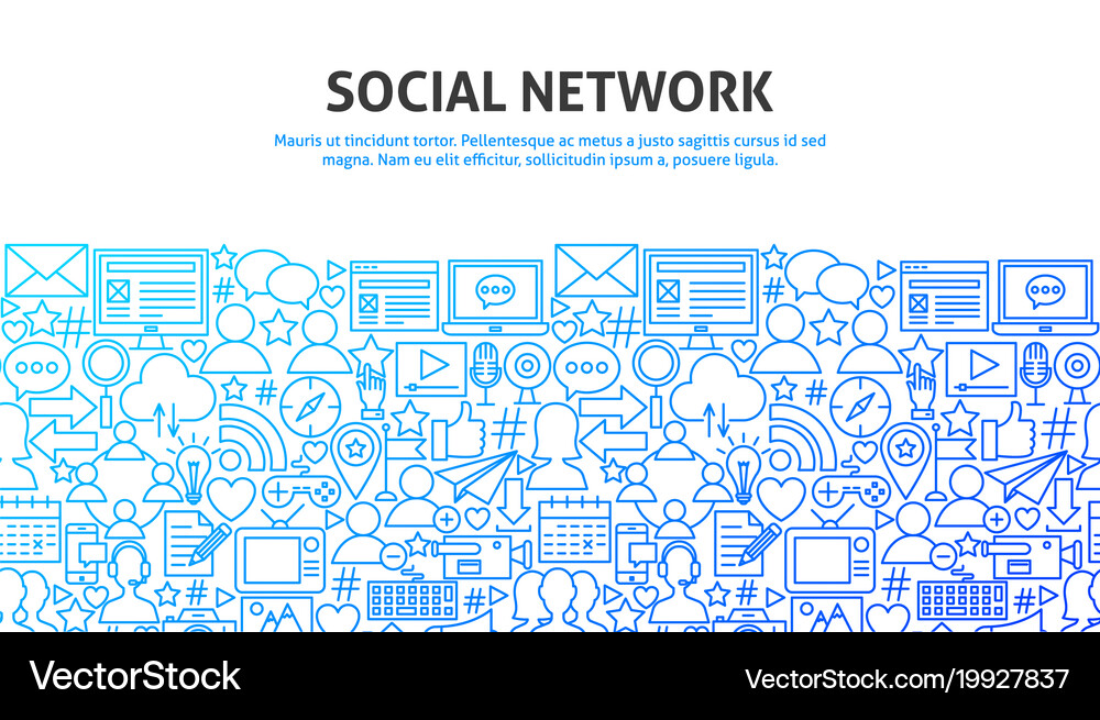 Social network concept Royalty Free Vector Image