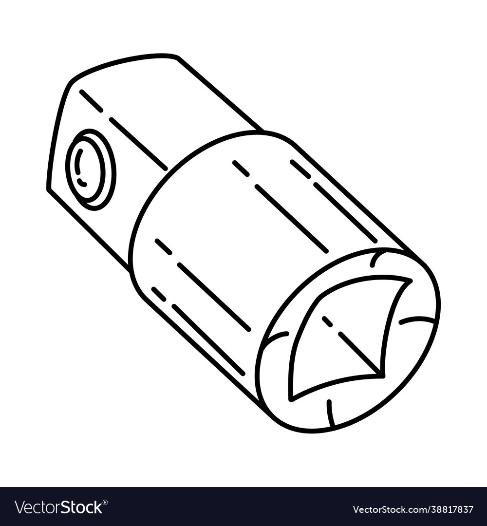 Socket adapters icon doodle hand drawn or outline Vector Image