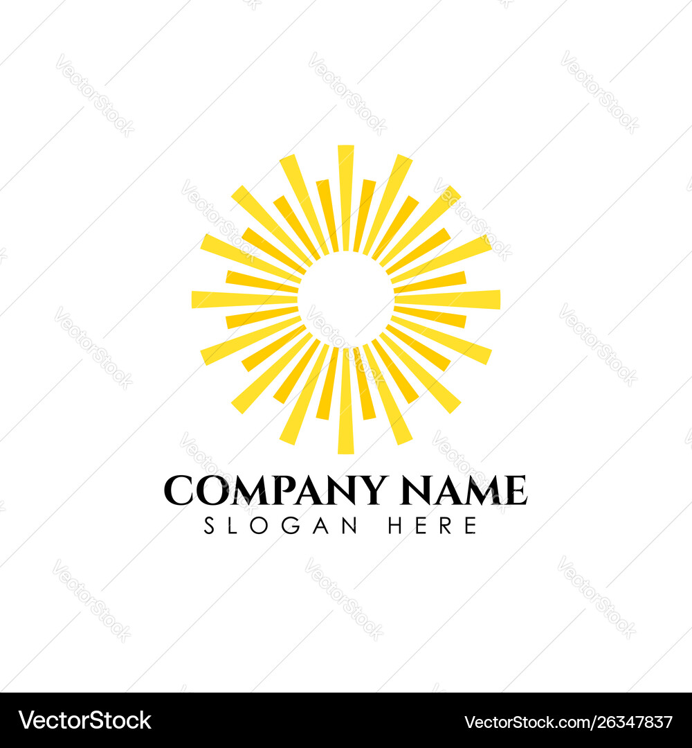 Sunrise logo designs template sun icon symbol Vector Image