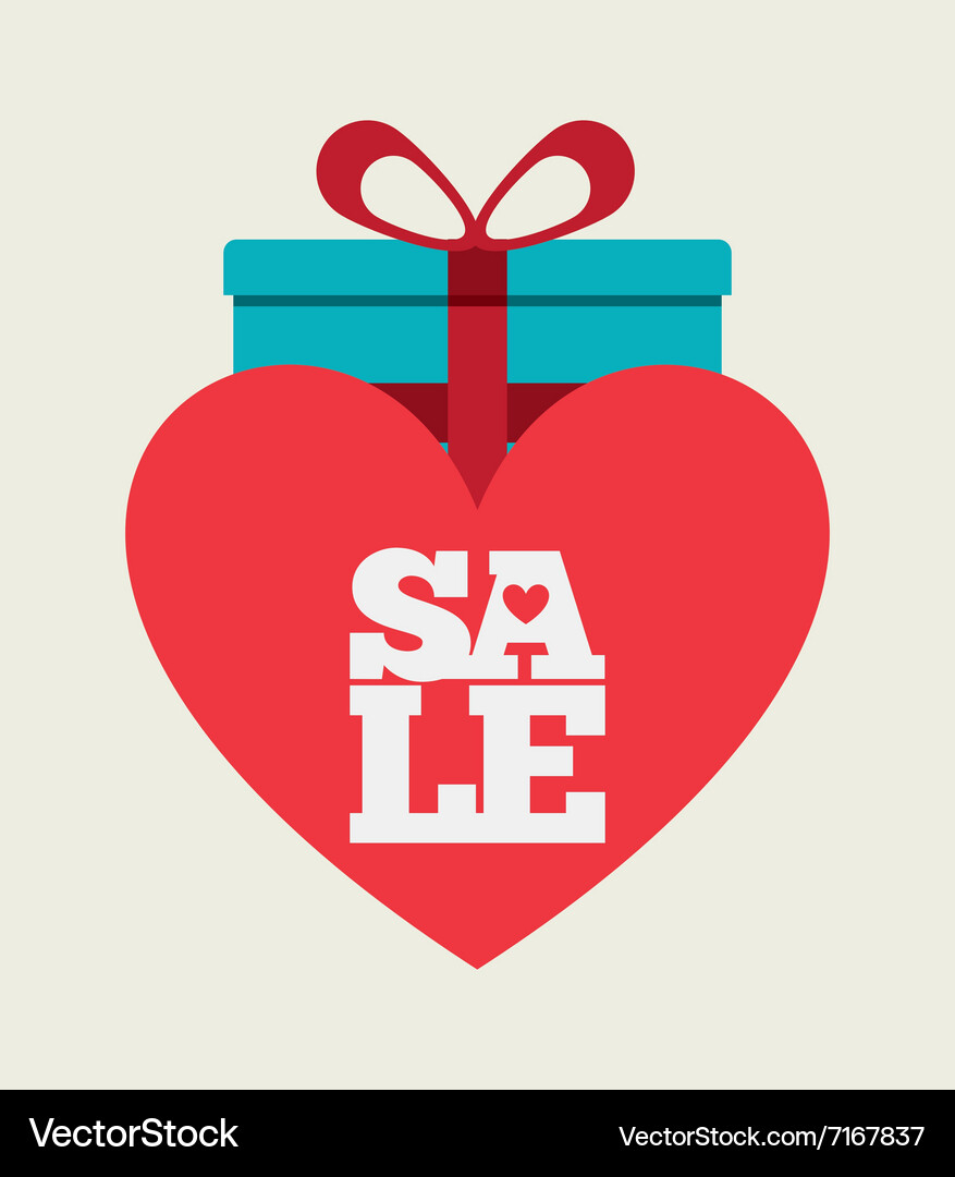 Valentines sale design Royalty Free Vector Image