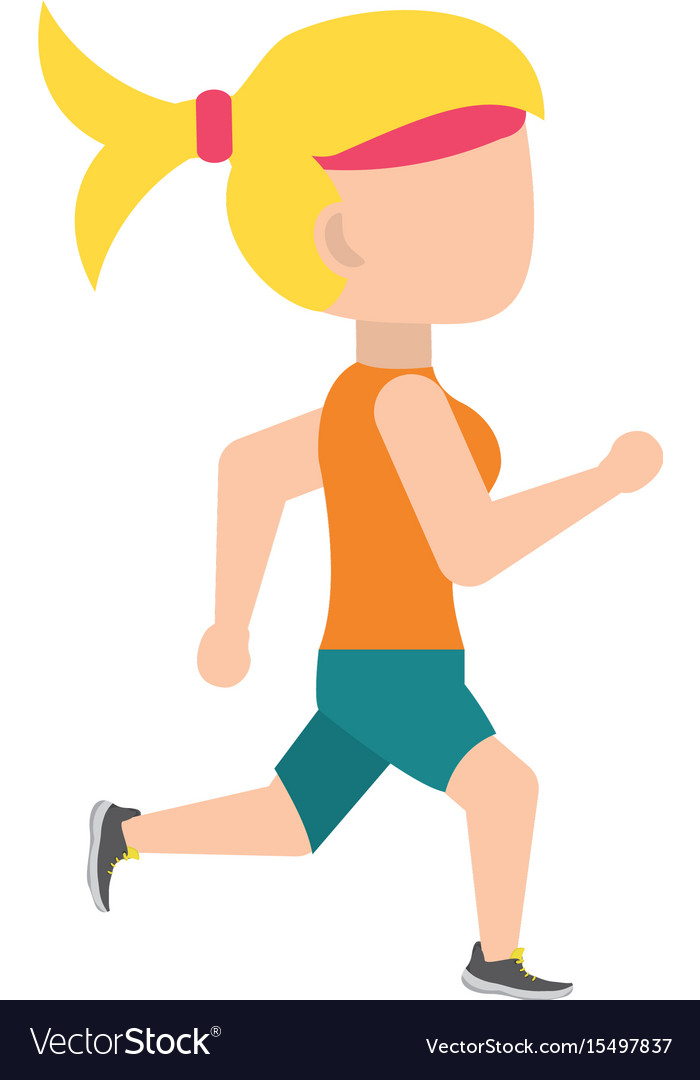 Woman running cartoon Royalty Free Vector Image Woman running cartoon Royalty Free Vector Image