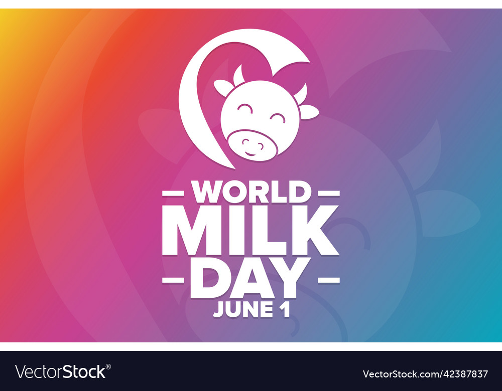 World milk day june 1 holiday concept template Vector Image