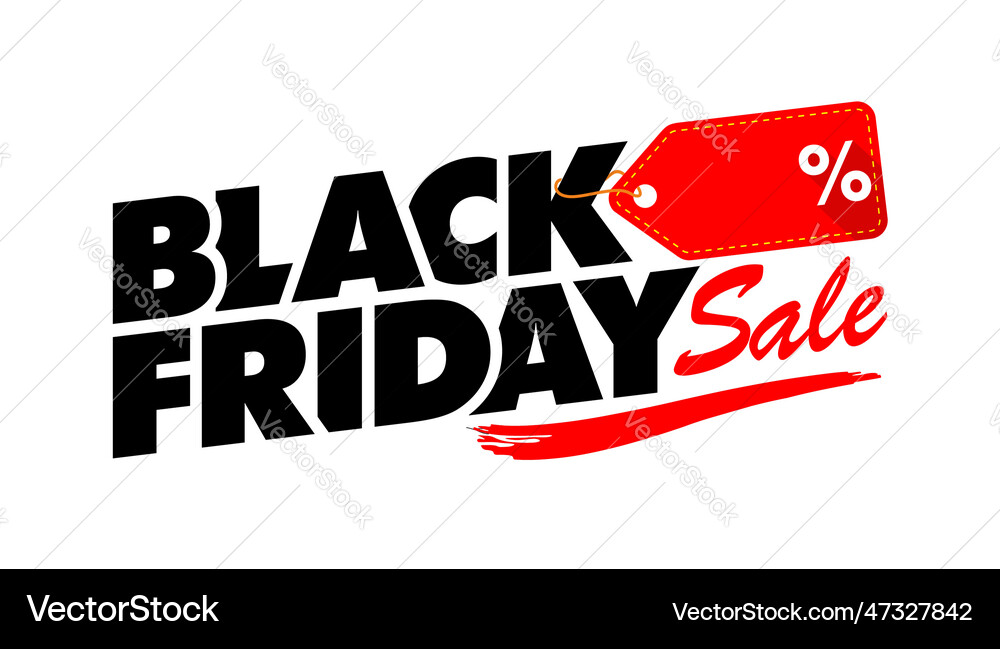 Black friday sale sticker Royalty Free Vector Image