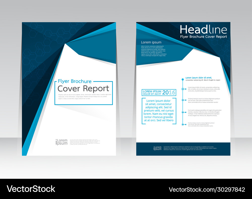 Business report design template in a4 Royalty Free Vector