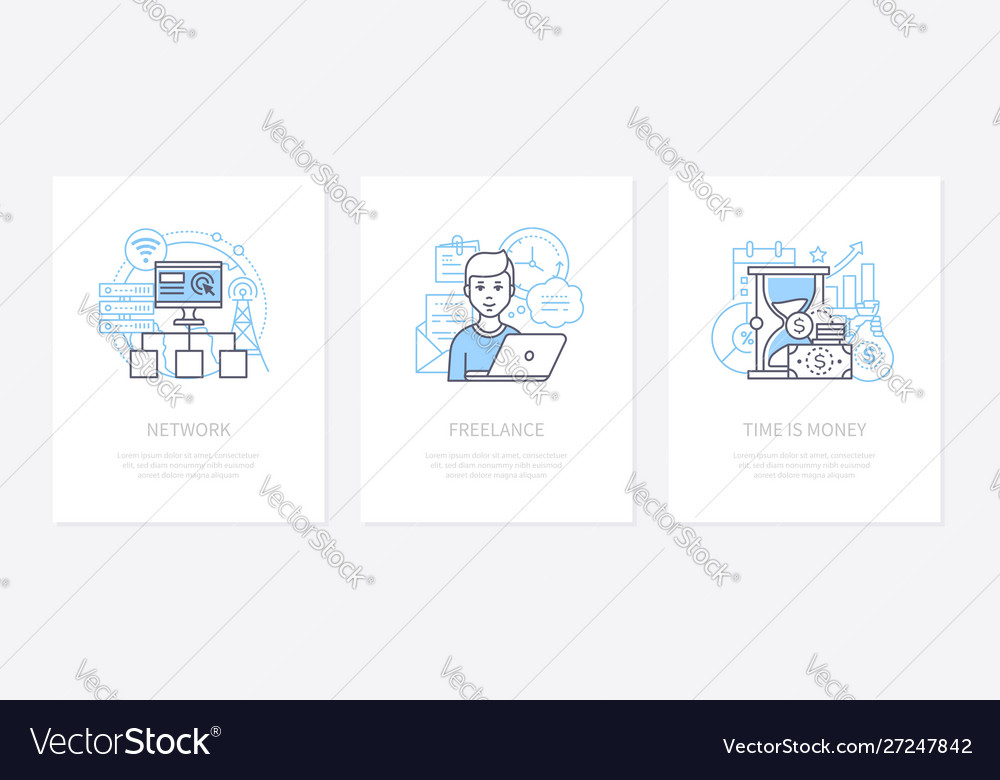 Computer network communication system concept Vector Image