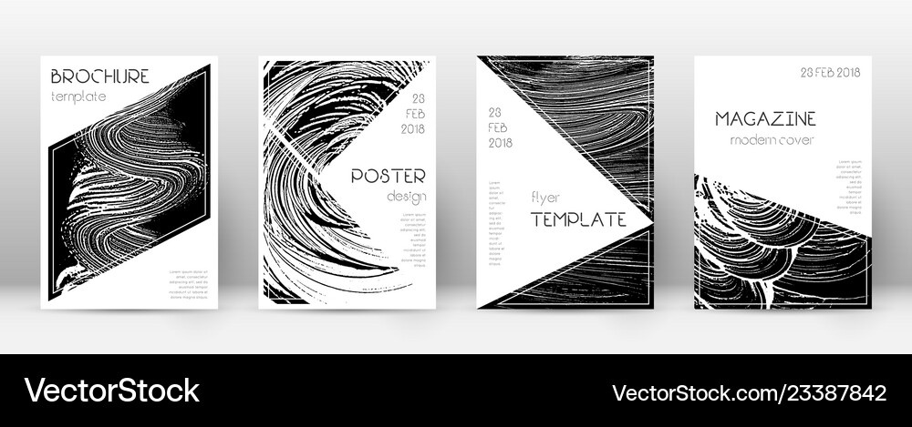 Cover page design template triangle brochure layo Vector Image