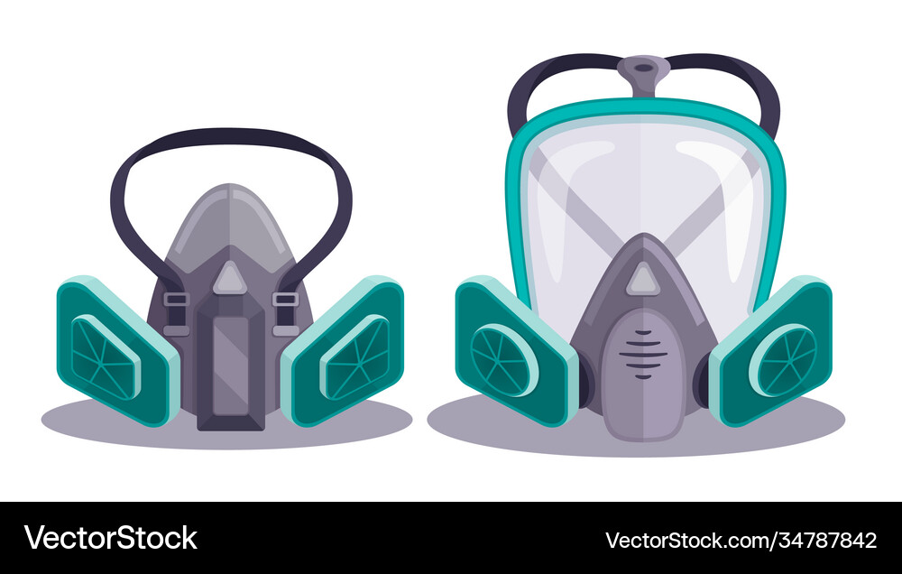 Half Gas Mask Vector