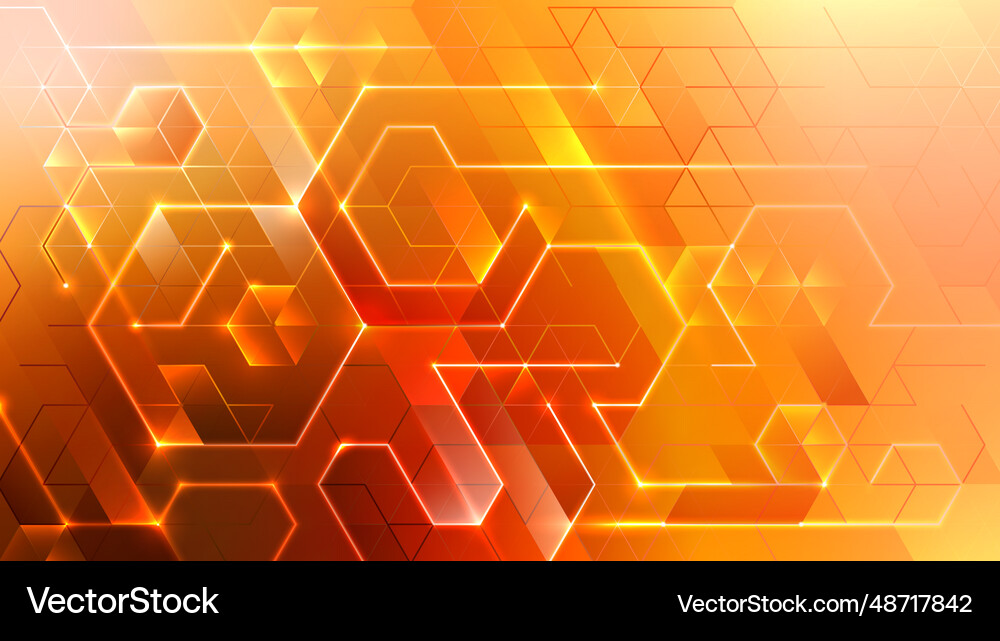 Mosaic amber background Royalty Free Vector Image
